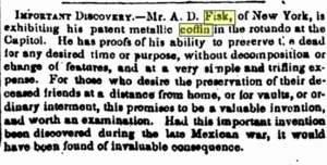 Almond Dunbar Fisk – Iron Coffin Mummy